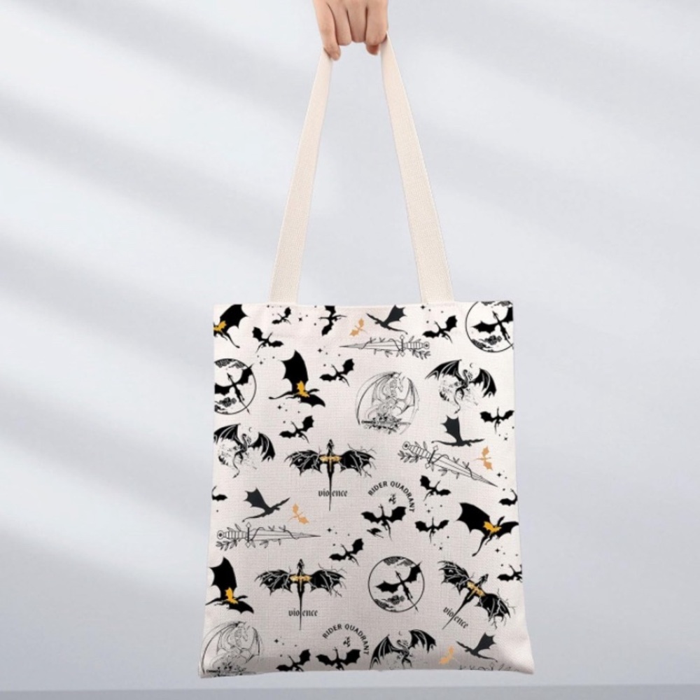 Fourth Wing Tote Bag + Stickers - Gem
